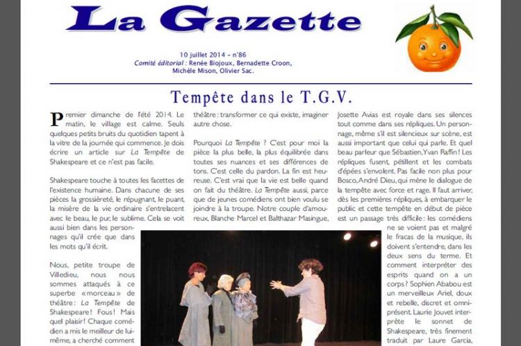 86e NUMERO DE LA GAZETTE DE VILLEDIEU | La Gazette Locale 86e NUMERO DE LA GAZETTE DE VILLEDIEU | La Gazette Locale